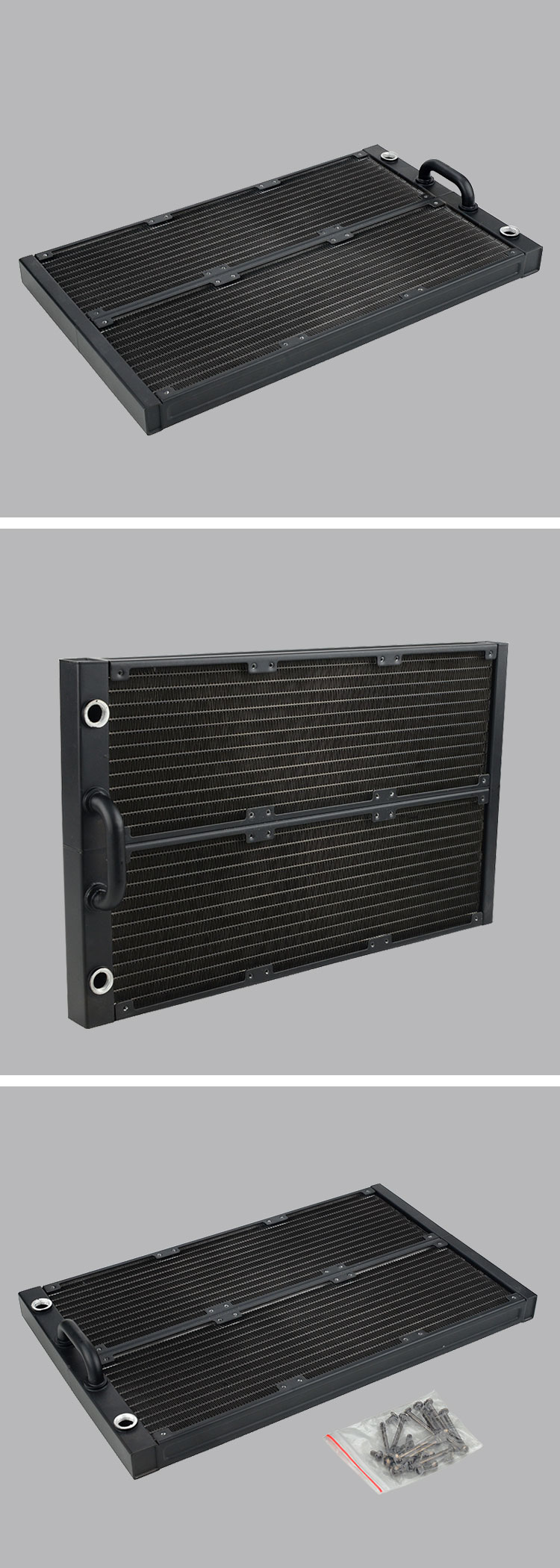 OCOCOO 360mm Double Layer Radiator All Aluminum G1/4 Thread Computer ...