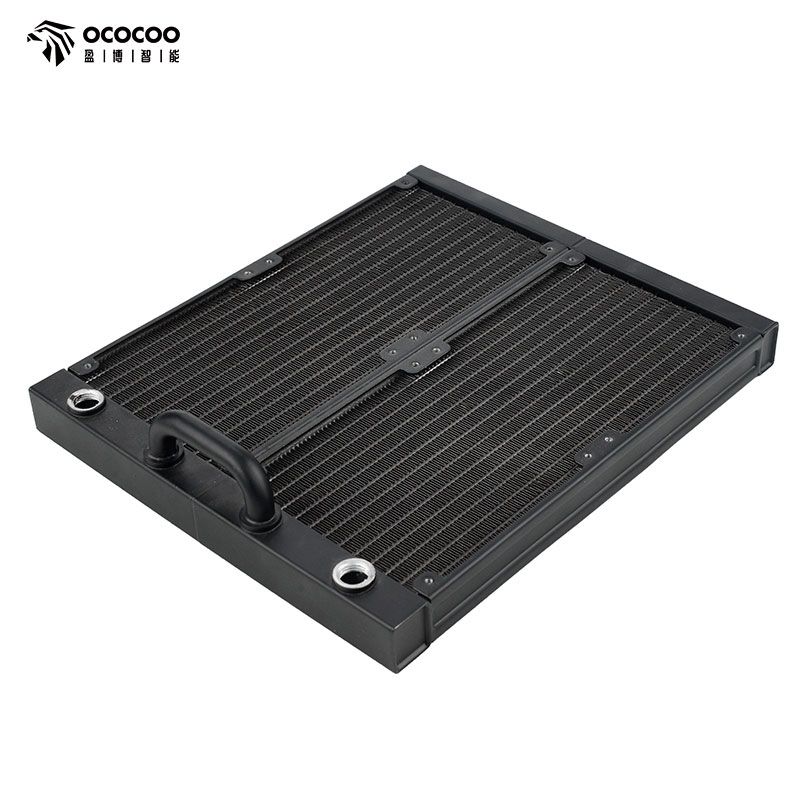 OCOCOO 240mm Double Layer Radiator All Aluminum G1/4 Thread Computer ...