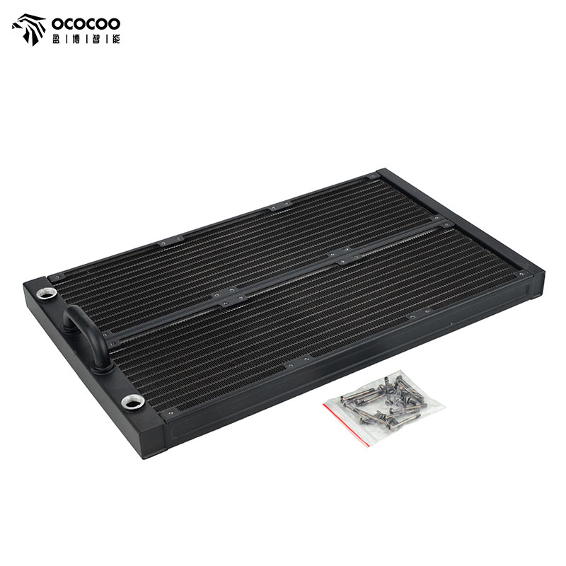 OCOCOO 360mm Double Layer Radiator All Aluminum G1/4 Thread Computer ...