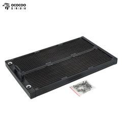 OCOCOO 360mm Double Layer Radiator All Aluminum G1/4 Thread Computer ...