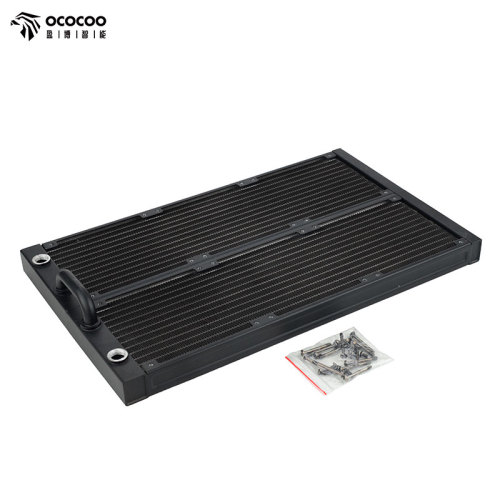 OCOCOO 360mm Double Layer Radiator All Aluminum G1/4 Thread Computer ...