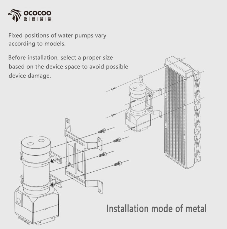 OCOCOO H09D Pump Water Cooling Quiet 6M Lift 12L/MIN Large Flow ...