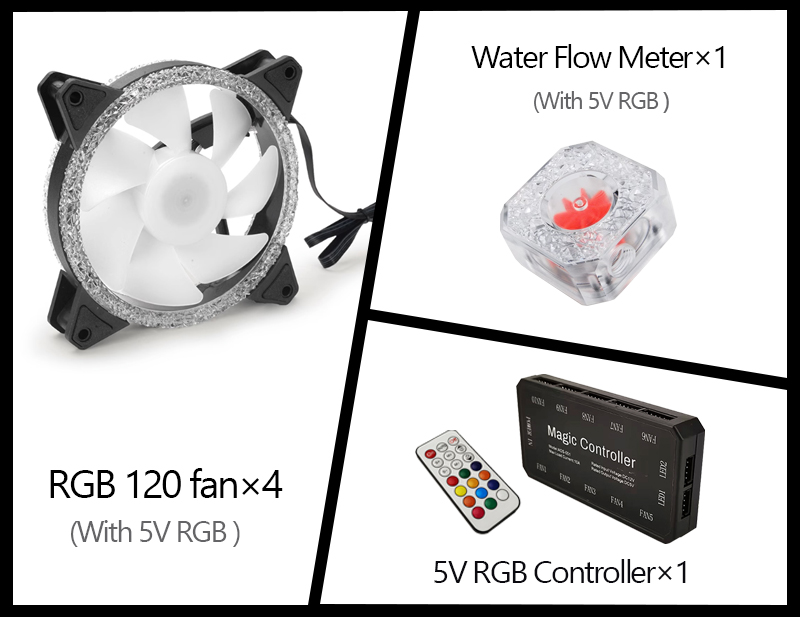 OCOCOO split type water-cooled DIY hard tube set heat sink accessories ...