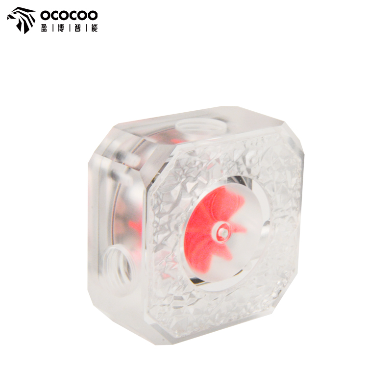 OCOCOO Water Flow Meter Indicator RGB Light G1/4 Thread Computer Water ...