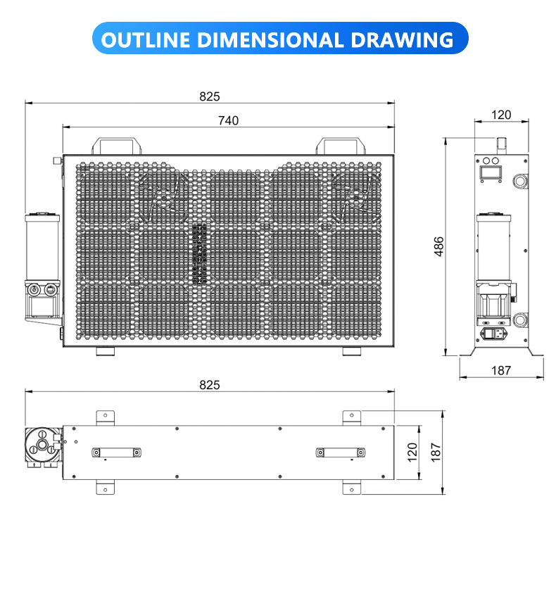 OCOCOO BC12 External Integrated Radiator Water Cooling 15 Fan Quiet ...