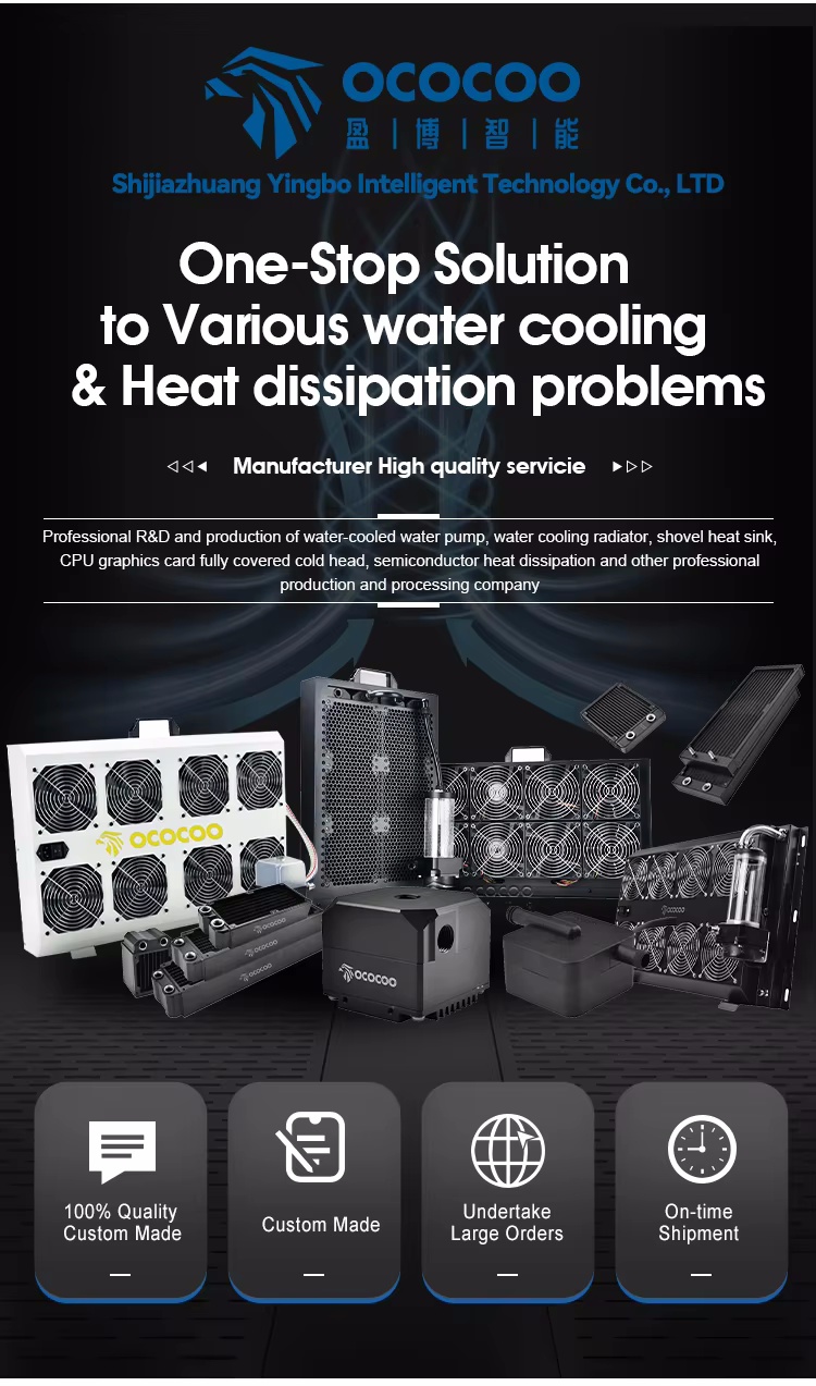 OCOCOO 80MM Radiator Aluminum High Temperature Welded G1/4 Thread ...