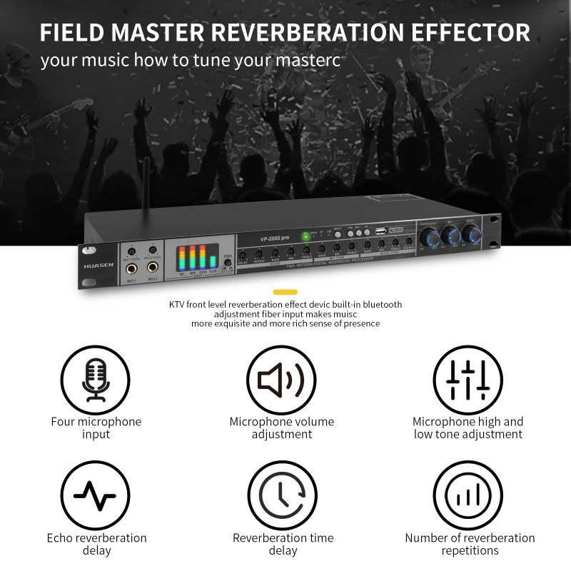 Karaoke Mixer,Professional Digital Pre-stage Effect Anti-howling Audio ...