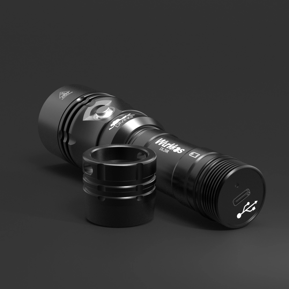 Wurkkos DL20R USB C Rechargeable Diving Light Powerful 3200lm XHP50.2 ...