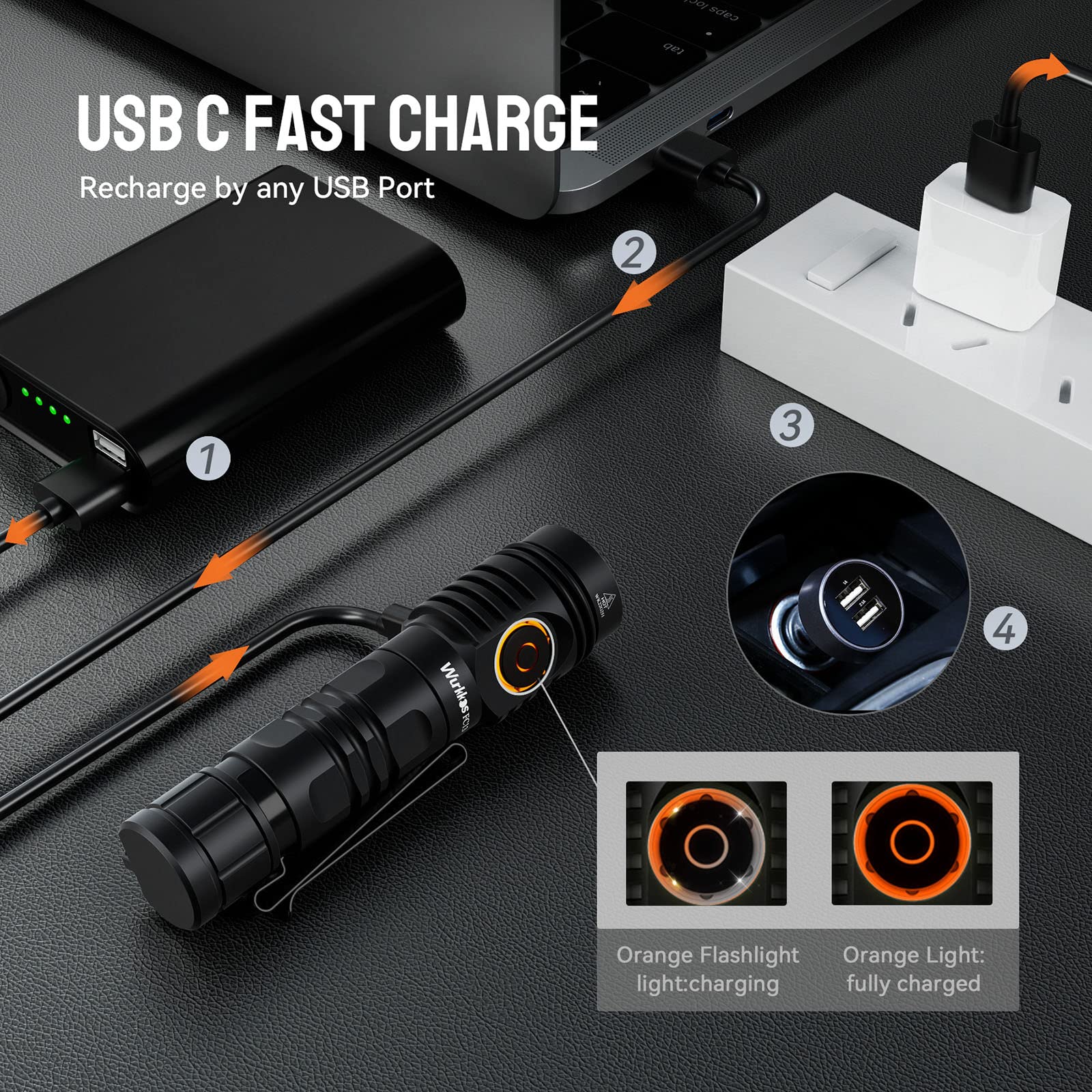 【Flash Deal $18.99】Wurkkos FC13 3500lm Flashlight, Reverse Charging ...