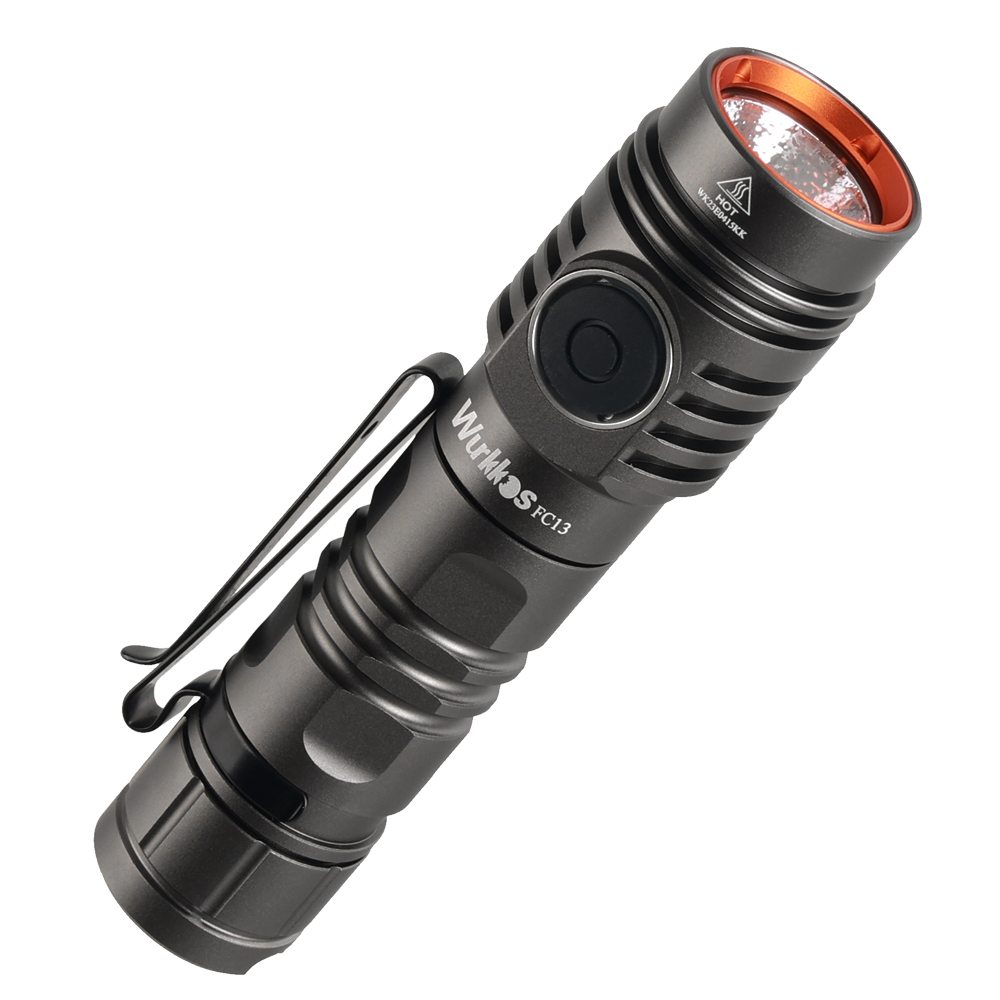 Wurkkos FC13 3500lm Flashlight, Reverse Charging, RGB AUX Button Light ...