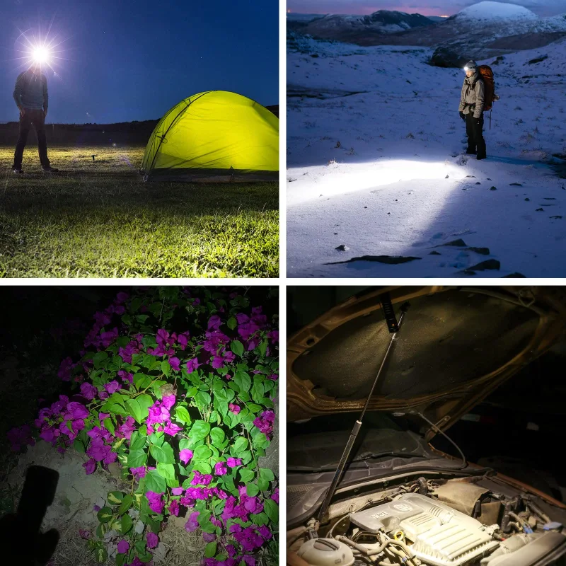 【USA Warehouse】HD20 USB C Rechargeable Headlamp 21700 Flashlight 2000lm ...