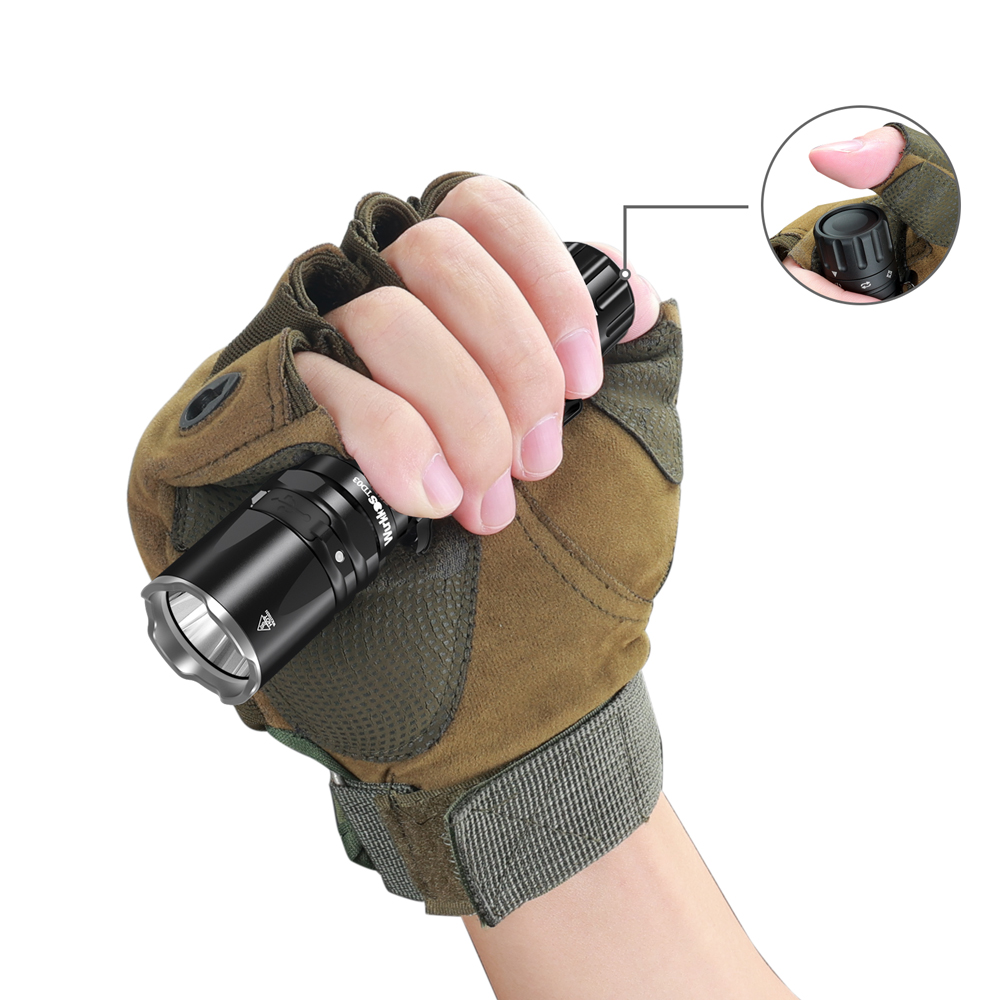 Wurkkos TD03 USB C Rechargeable Tactical Flashlight, SFT40 5000K 1800lm ...