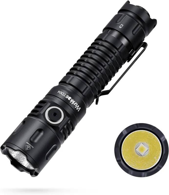 Wurkkos TD04 XHP50D HI Rechargeable Flashlight USB-C 3000 lumens Torch IP68 Waterproof EDC Tail ...