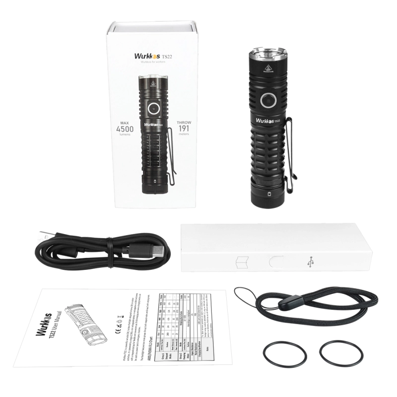 Wurkkos TS22 XHP70.3 LED Flashlight – 4500 Lumen, High CRI, Magnetic ...