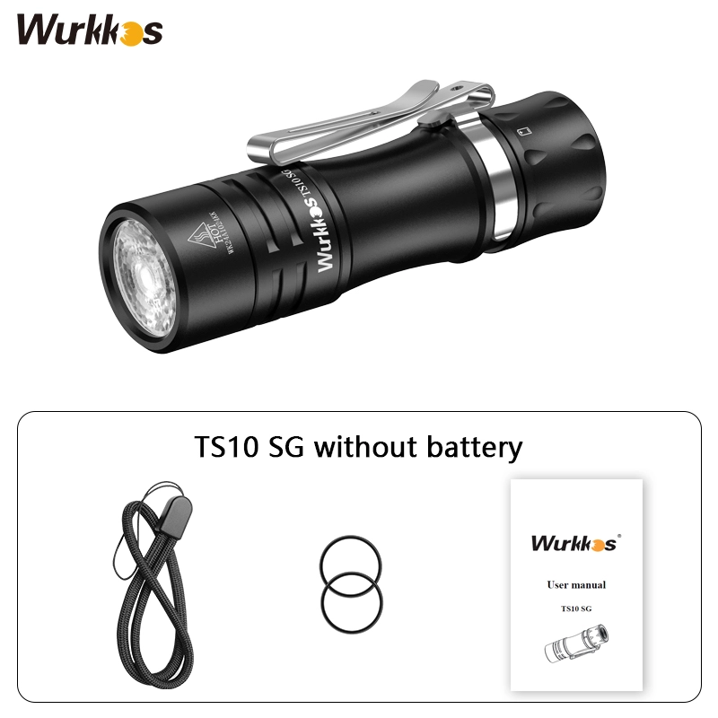 Wurkkos TS10 SG Powerful Mini EDC Flashlight, with 1*SFT25R and 3*RGB ...
