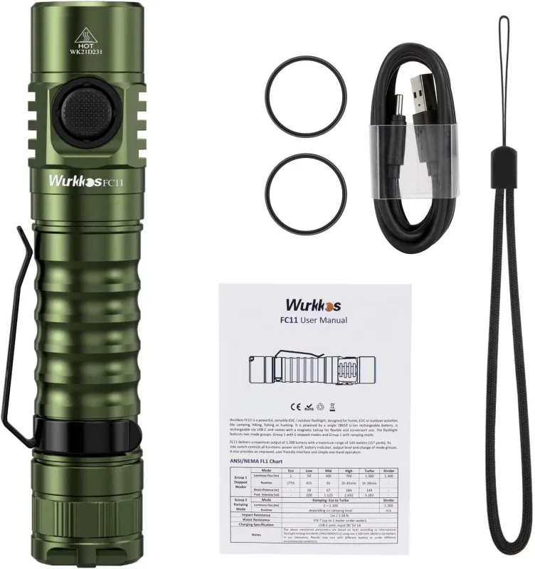 【Limited $9.9】Wurkkos FC11 LH351D 90 CRI 18650 LED Flashlight