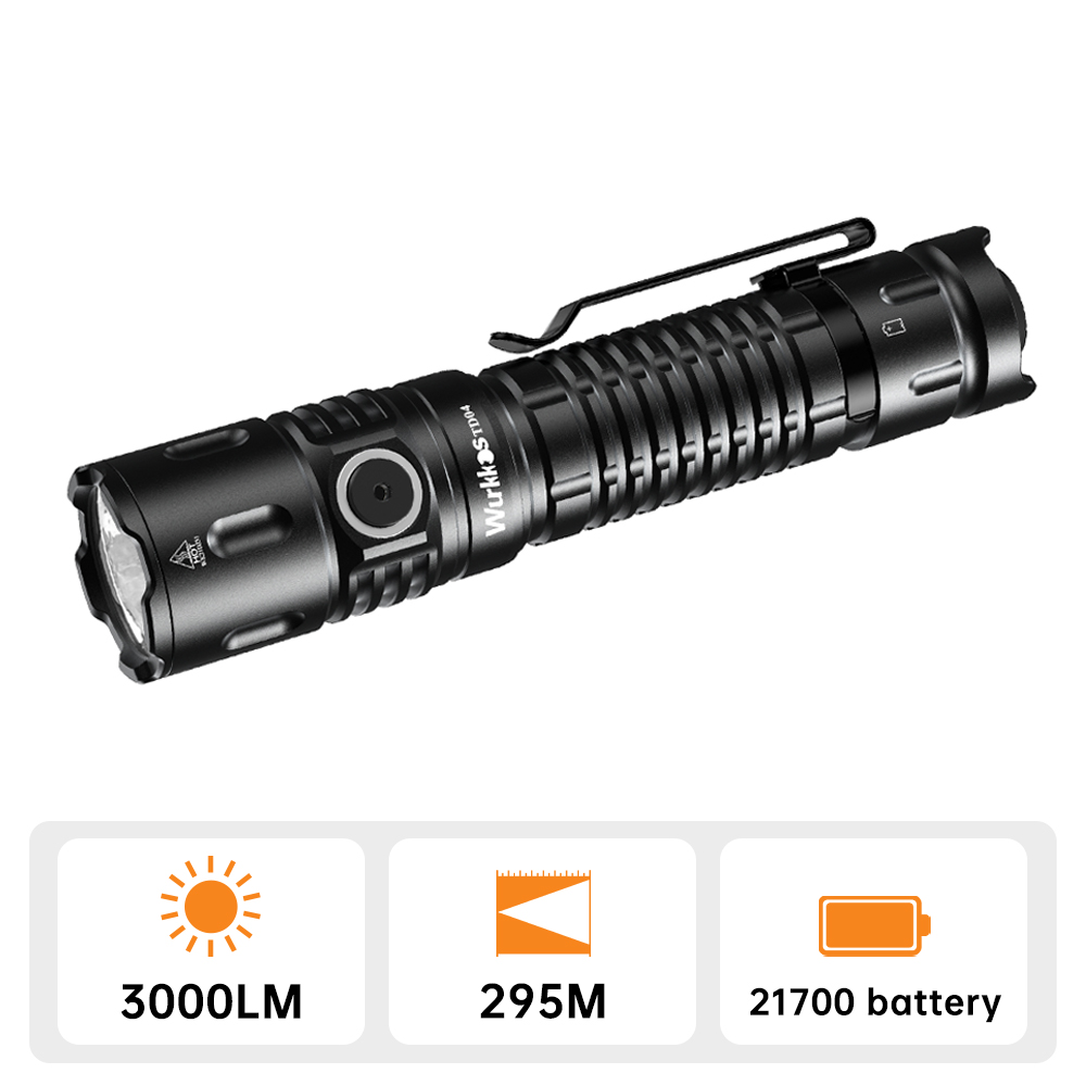 Wurkkos TD04 XHP50D HI Rechargeable Flashlight USB-C 3000 lumens Torch ...
