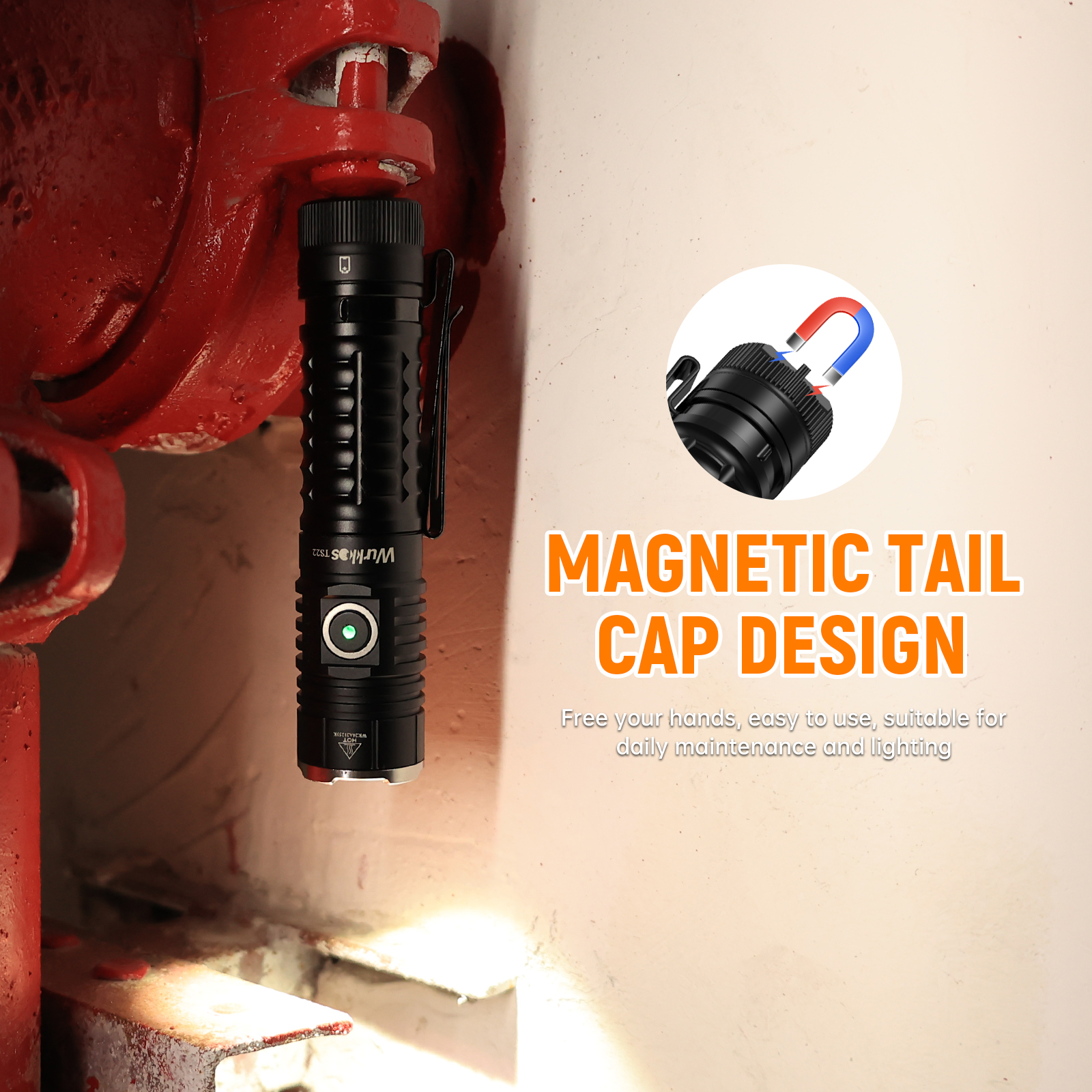 Wurkkos TS22 XHP70.3 LED Flashlight – 4500 Lumen, High CRI, Magnetic ...