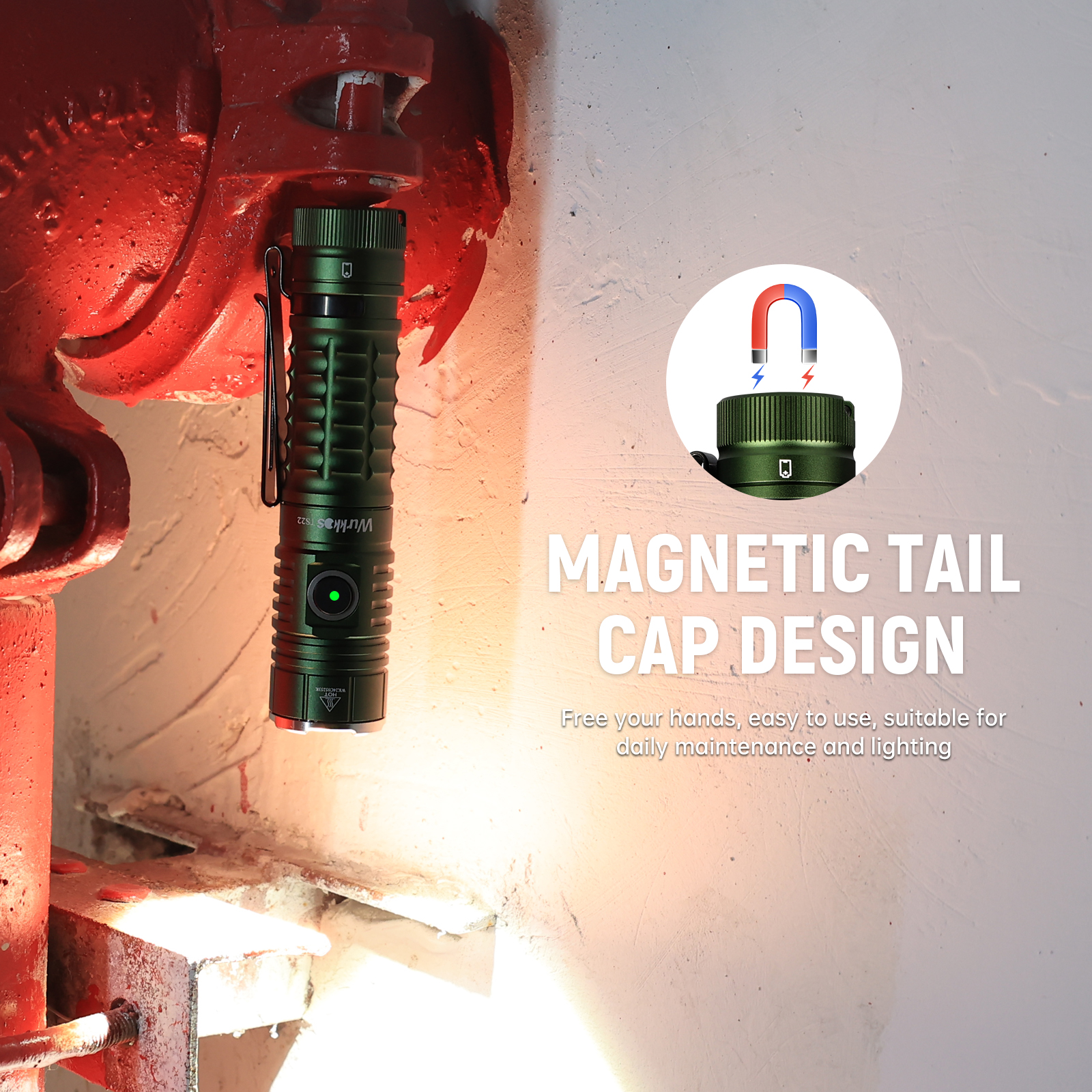 Wurkkos TS22 XHP70.3 LED Flashlight – 4500 Lumen, High CRI, Magnetic ...