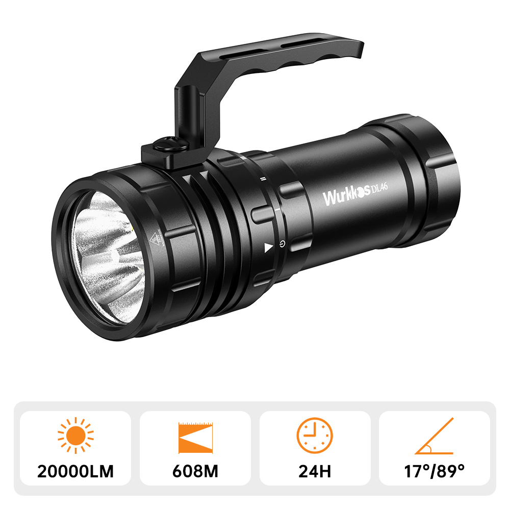 Wurkkos DL46 Dive Flashlight 20000 Lumens, 100m Waterproof ...