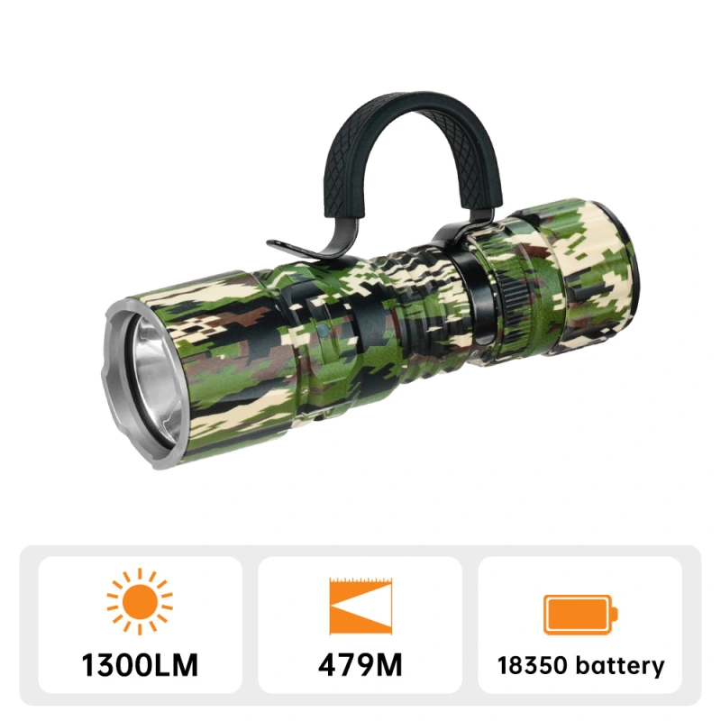 【US warehouse No Tax】Wurkkos TD07 Tactical Flashlight, USB C Rechargeable 1300 Lumens, 479m Long ...