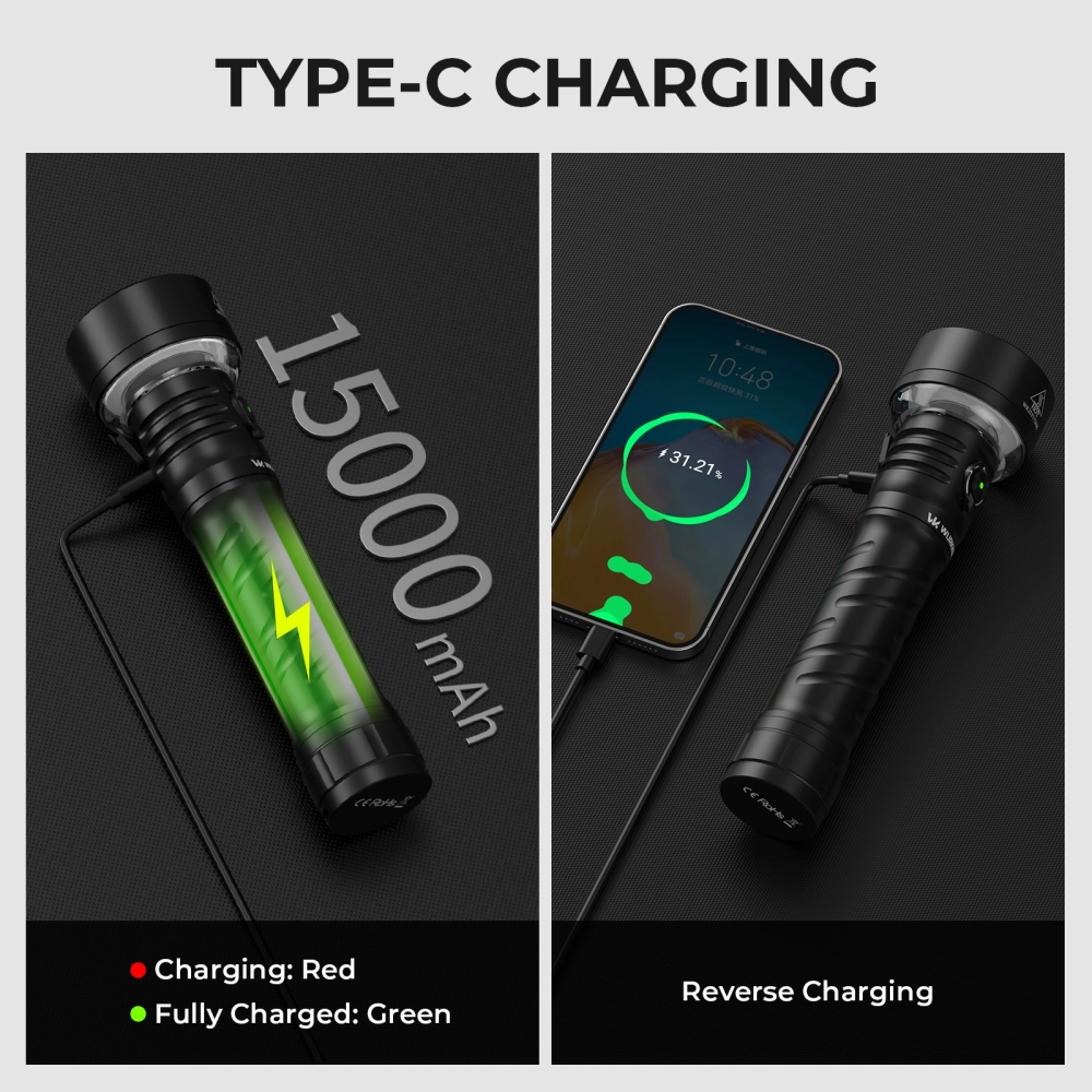 Wurkkos TS27 Flashlight | 3200LM Super Bright, 845m Throw, RGB & 3000 ...