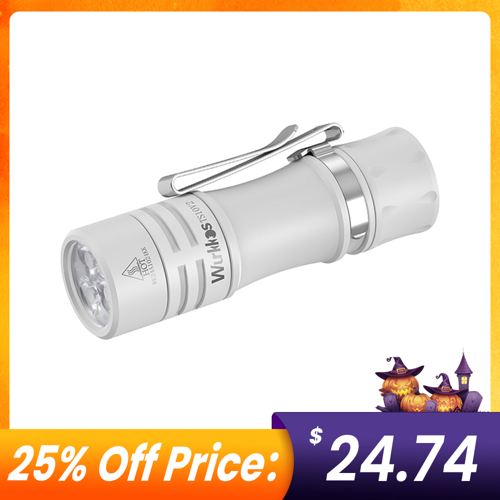 Wurkkos TS10 V2 | High CRI LED | Anduril 2 UI | RGB Aux LEDs | 1300 ...