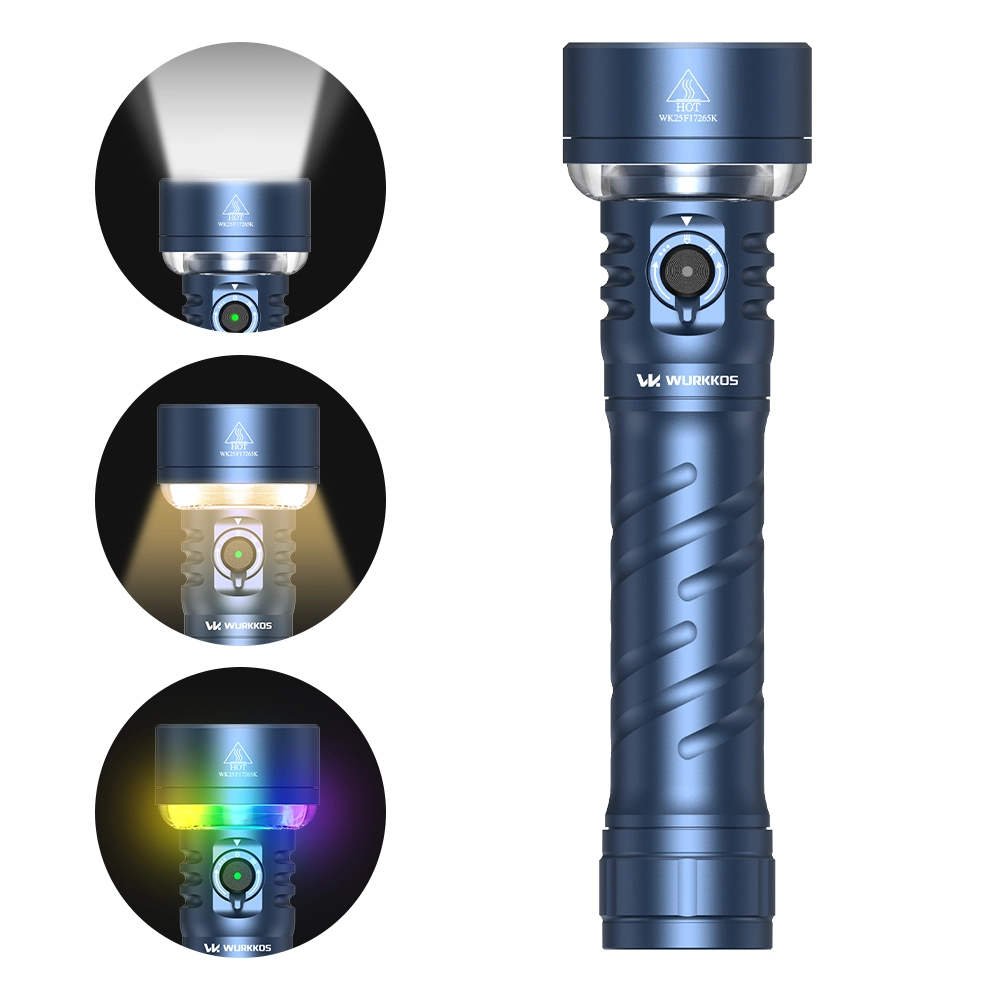 Wurkkos TS27 Flashlight | 3200LM Super Bright, 845m Throw, RGB & 3000 ...