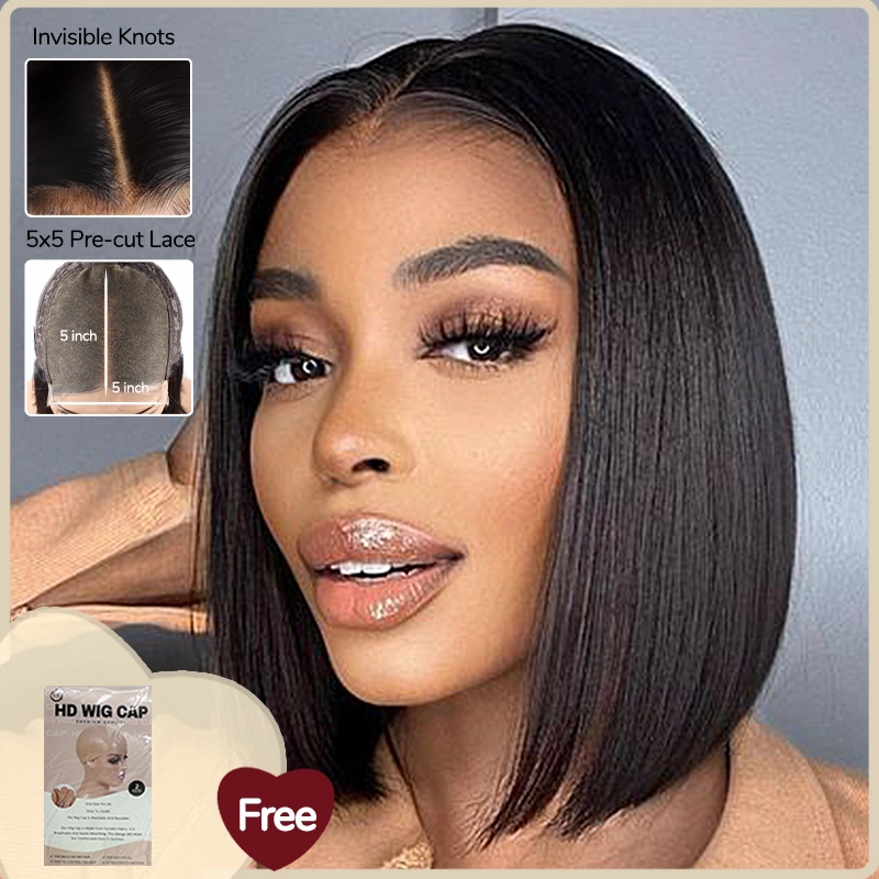 Straight Bob Wig | 5x5 HD Closure Wig | XYS Hair