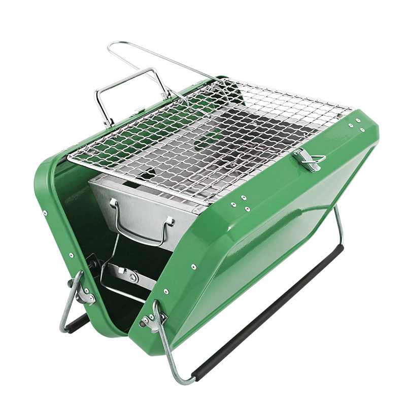 Stainless Steel Suitcase Design Charcoal Foldable Traveling BBQ Grill ...