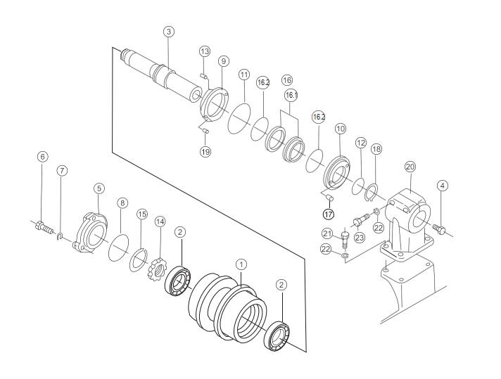 Shantui SD32 Carrier Roller Assembly 175-30-00513 175-30-45110A