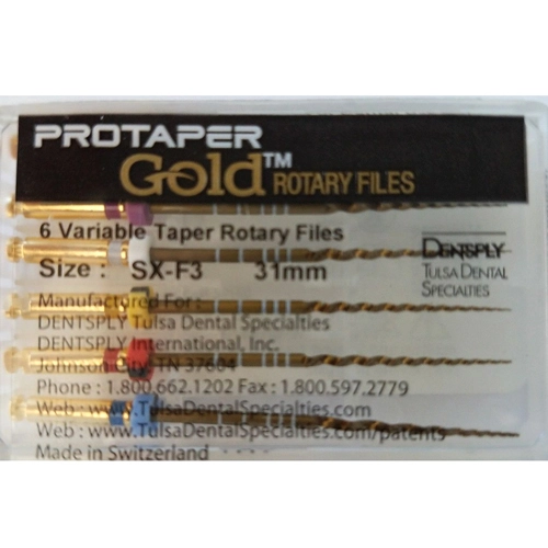 Dentsply Tulsa Protaper Gold Rotary Endodontics Endo Files