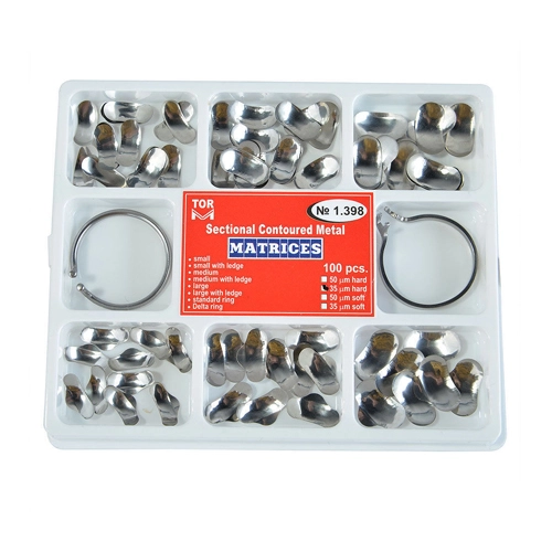 * Dental Matrix Sectional Contoured Metal Matrices Full Kit No.1.398 ...