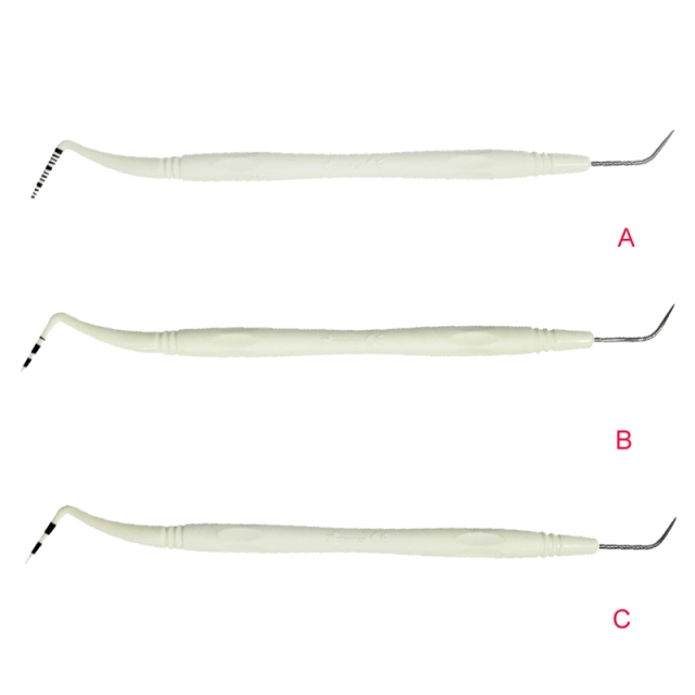 2Pcs / Set Dental Resin Periodental Probe Depth Measure No Harm Implant ...