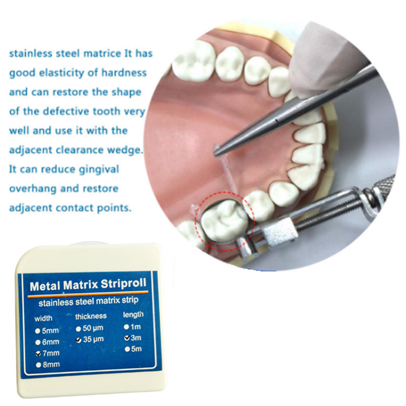 *Dental Striproll Resin Clear Matrice Bands Sectional Contoured Metal ...