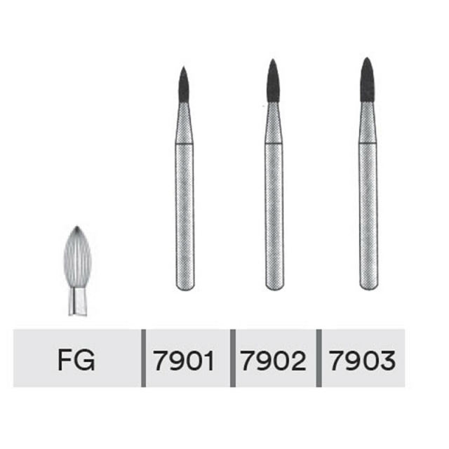 `DMX-DENTAL FG 7901/7902/7903 Dental Carbide Trimming & Finishing Flame ...