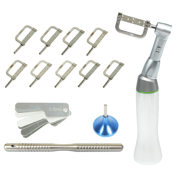 Dental 4:1 Reduction Interproximal Stripping IPR System Contra Angle ...