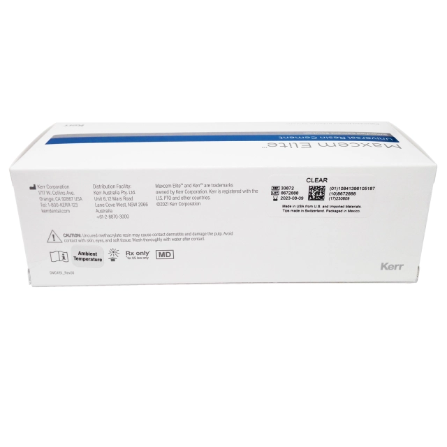 **Kerr Maxcem Elite Dental Self-Etch / Self-Adhesive Resin Cement Clear