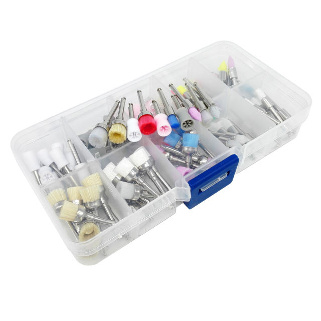 `Dental Rubber Prophy Polisher Polishing Cup Brush Latch Mixed Type Color