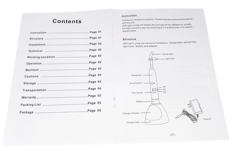 `Dental Wireless LED Light Curing Unit DY-203