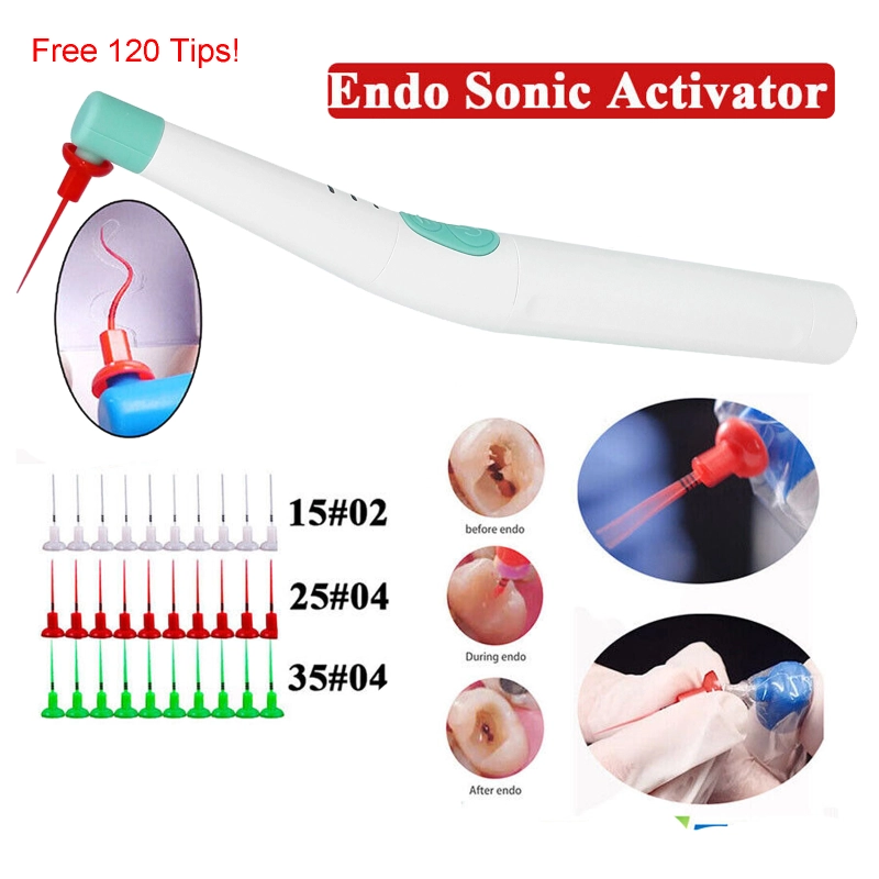 `Dental Root Ultrasonic Clean Endodontic Activator Irrigator +120 Tips
