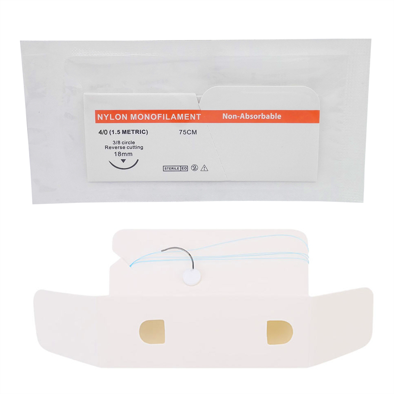 Dental Nylon Monofilament USP 4/0 Reverse Cutting Suture Surgical Oral ...
