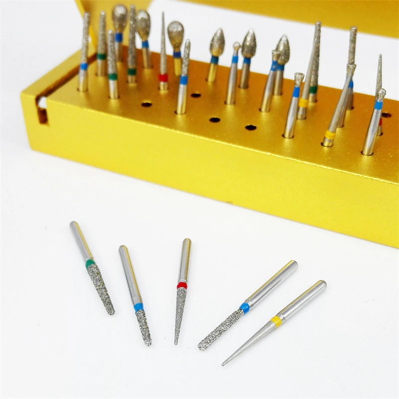 Dental High Speed Handpiece Diamond Burs Drill + Disinfection Bur Block