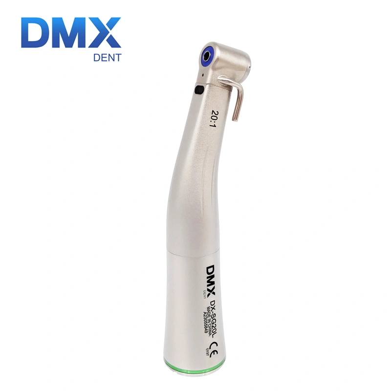`DMXDENT SG20L 20:1 Dental Fiber Optic LED Implant Contra Angle Low Speed Handpiece Fit NSK