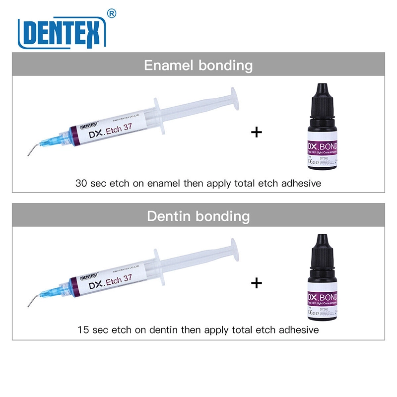 Dental Light Cure One Step Dentin Enamel Resin Bonding Adhesive+ Etch ...
