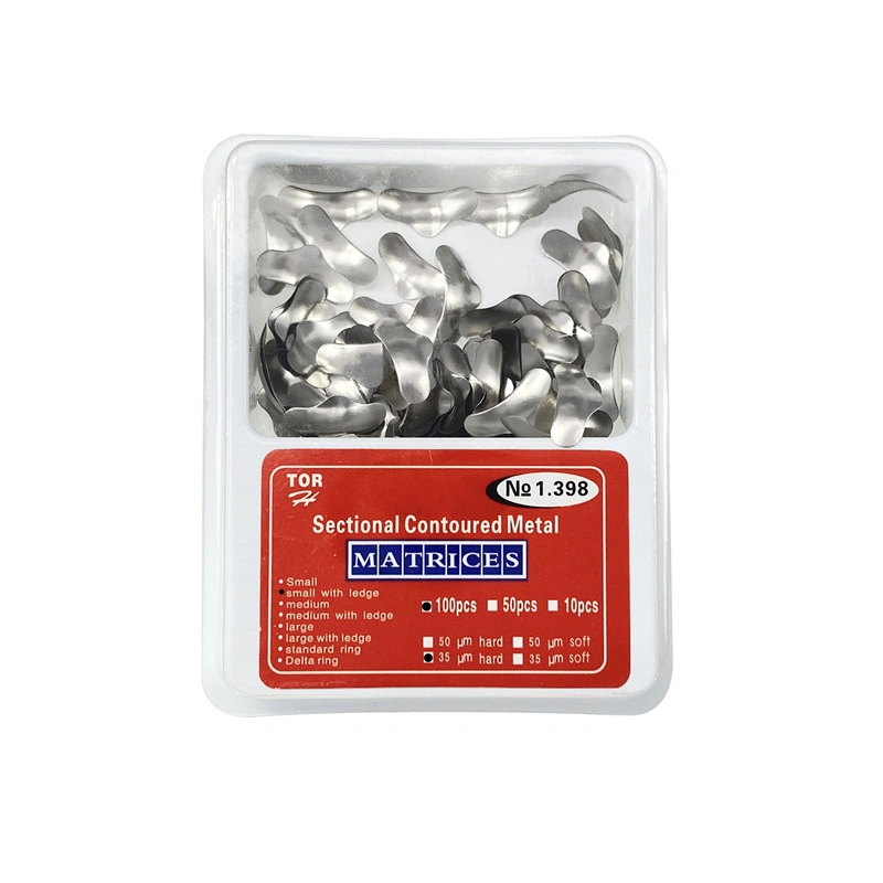 Dental Sectional Contoured Metal Matrices Refill Matrix Band Ledge 35um ...