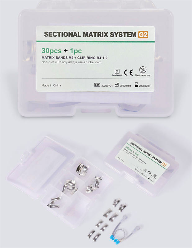 Dental Sectional Matrix System Matrices Metal Bands 30 Pcs Kit + Clip ...
