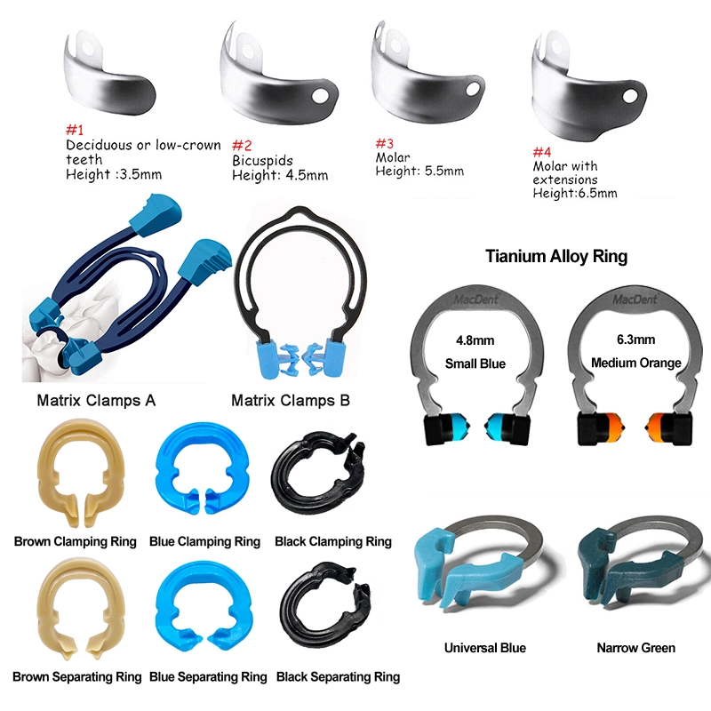 Dental Matrix Bands Ring Sectional Matrice Clamp Fit Garrison Palodent ...