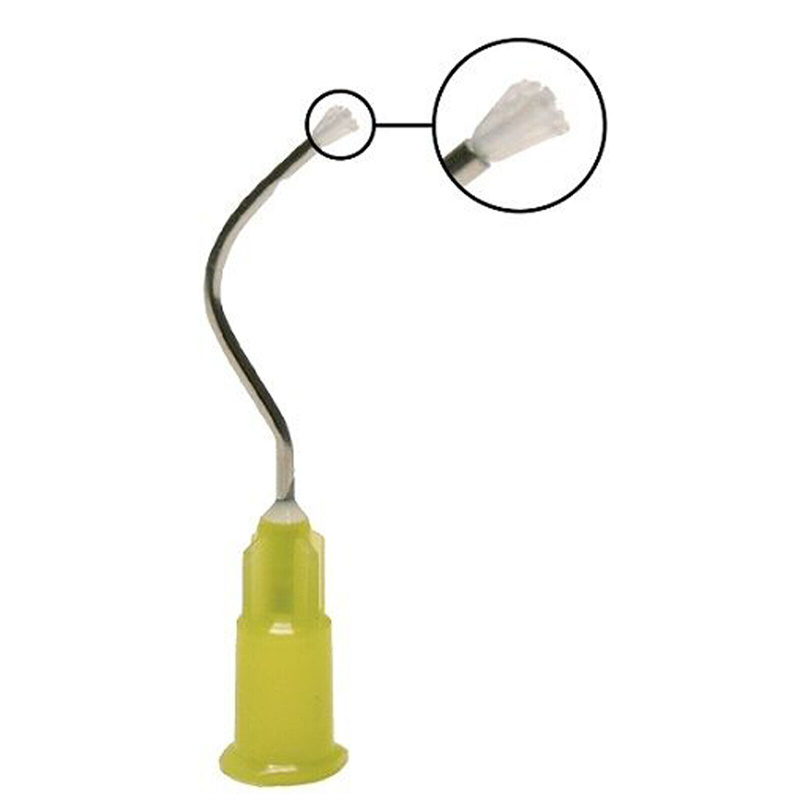 100Pcs Dental Delivery Tips Pre bent Needle Tip with Brush Padded End ...