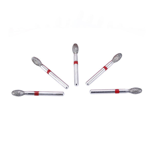 10Pcs Dental Diamond Burs FOOTBALL CE-15F FINE RED DEFEND Friction Grip